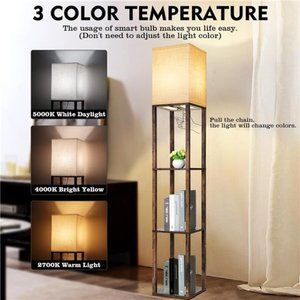 Accents | Floor Lamp With Shelvesmodern Shelf Lamp For Display ...
